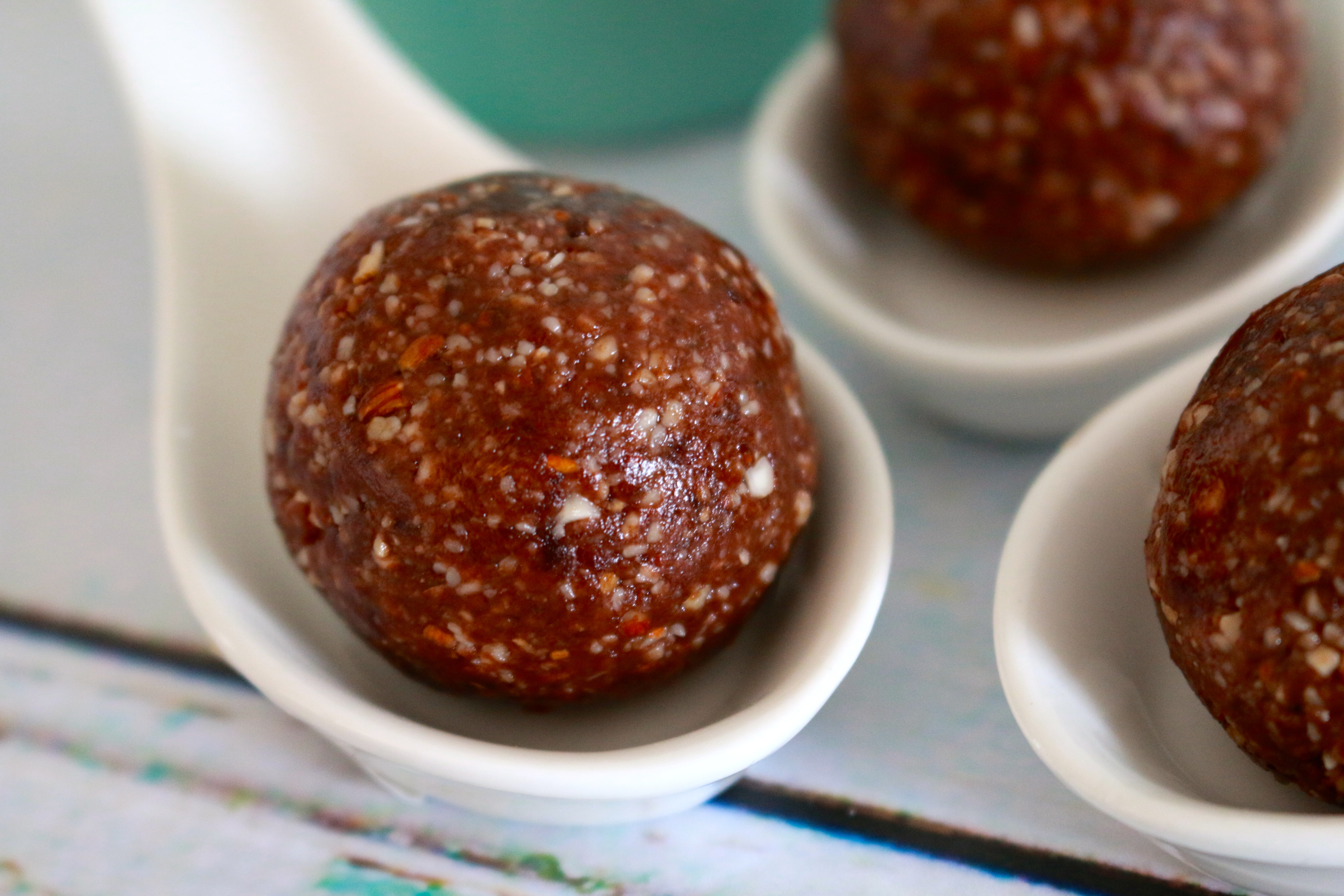 Raw & Guilt-Free Peanut Butter Brownie Bliss Balls - Bake Play Smile