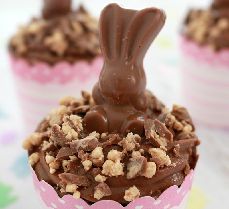 Malteser Bunny Chocolate Cupcakes - Bake Play Smile