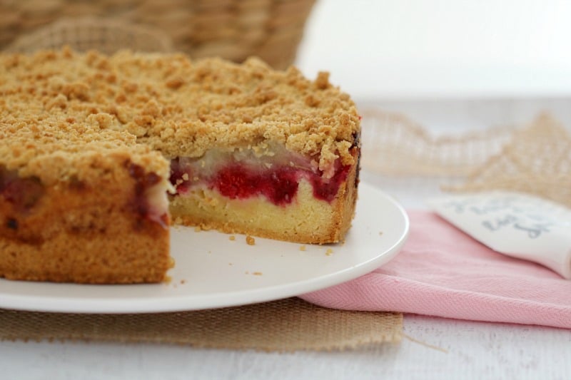Raspberry & Apple Crumble Cake - Bake Play Smile