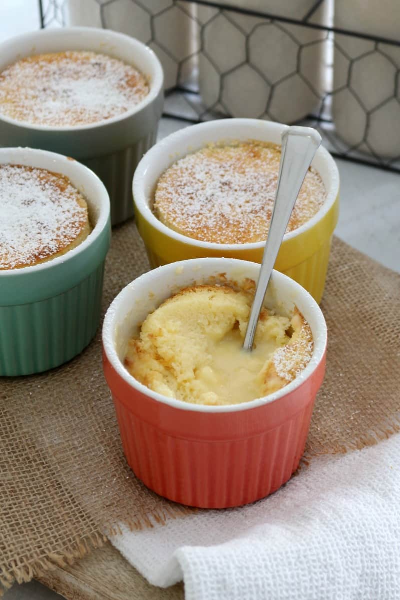 Creamy Mini Lemon Puddings - Bake Play Smile